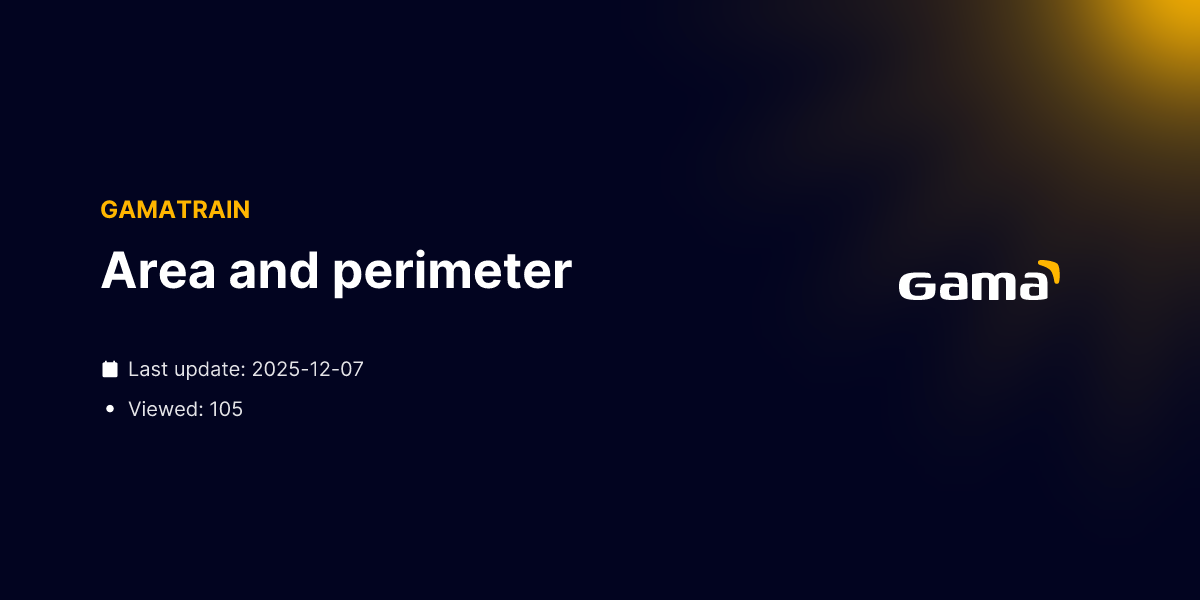 Area and perimeter booklet | Gamatrain