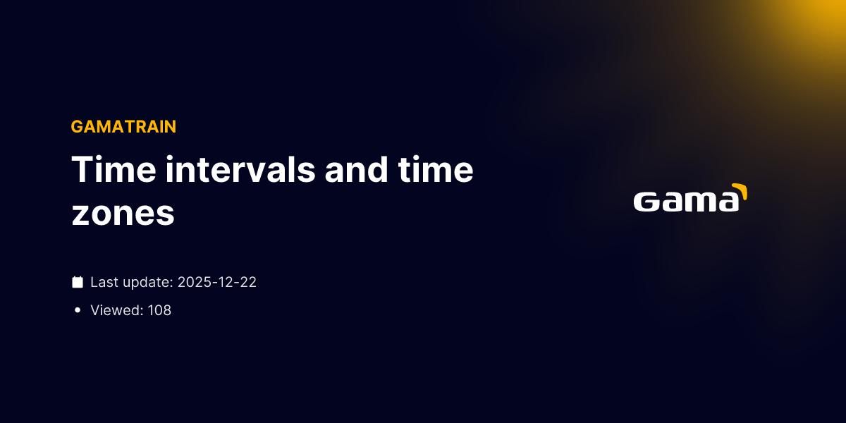 Time intervals and time zones booklet | Gamatrain
