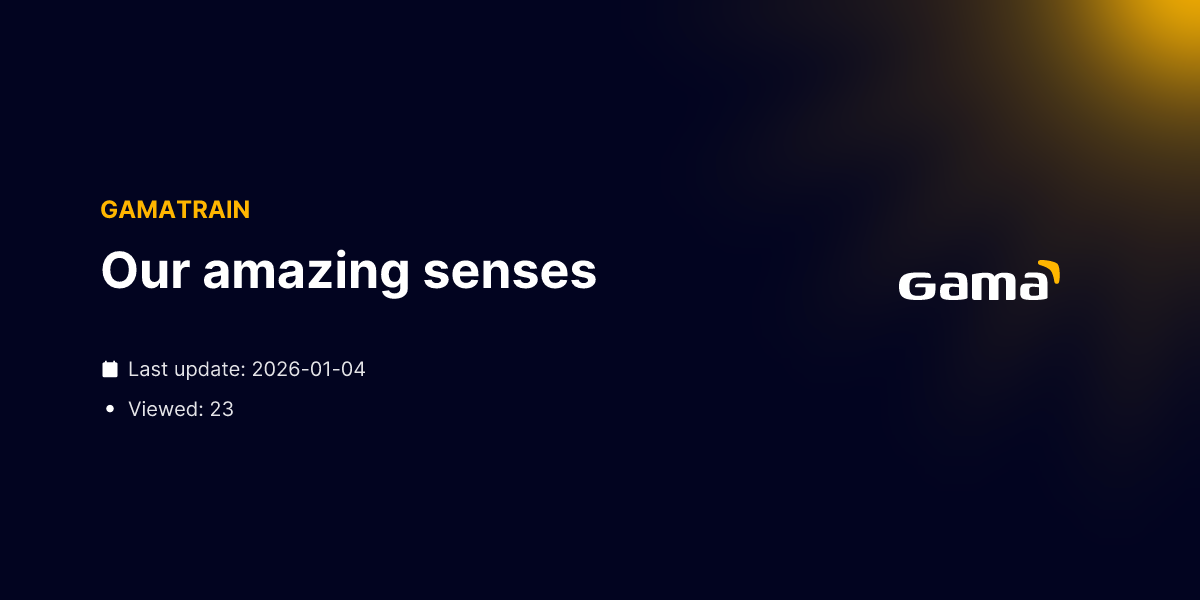 Our amazing senses booklet | Gamatrain