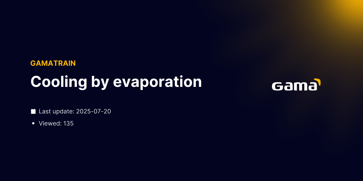 Cooling by evaporation booklet | Gamatrain