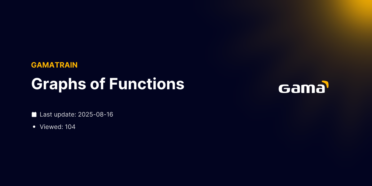 Graphs of Functions booklet | Gamatrain